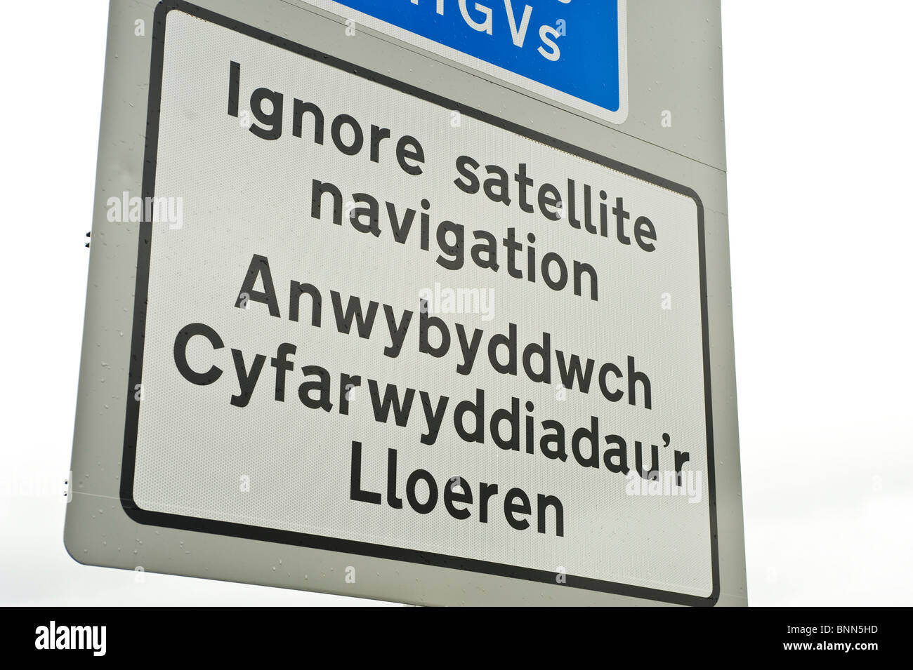 Road Sign, Ignore Satellite Navigation Stock Photo - Alamy