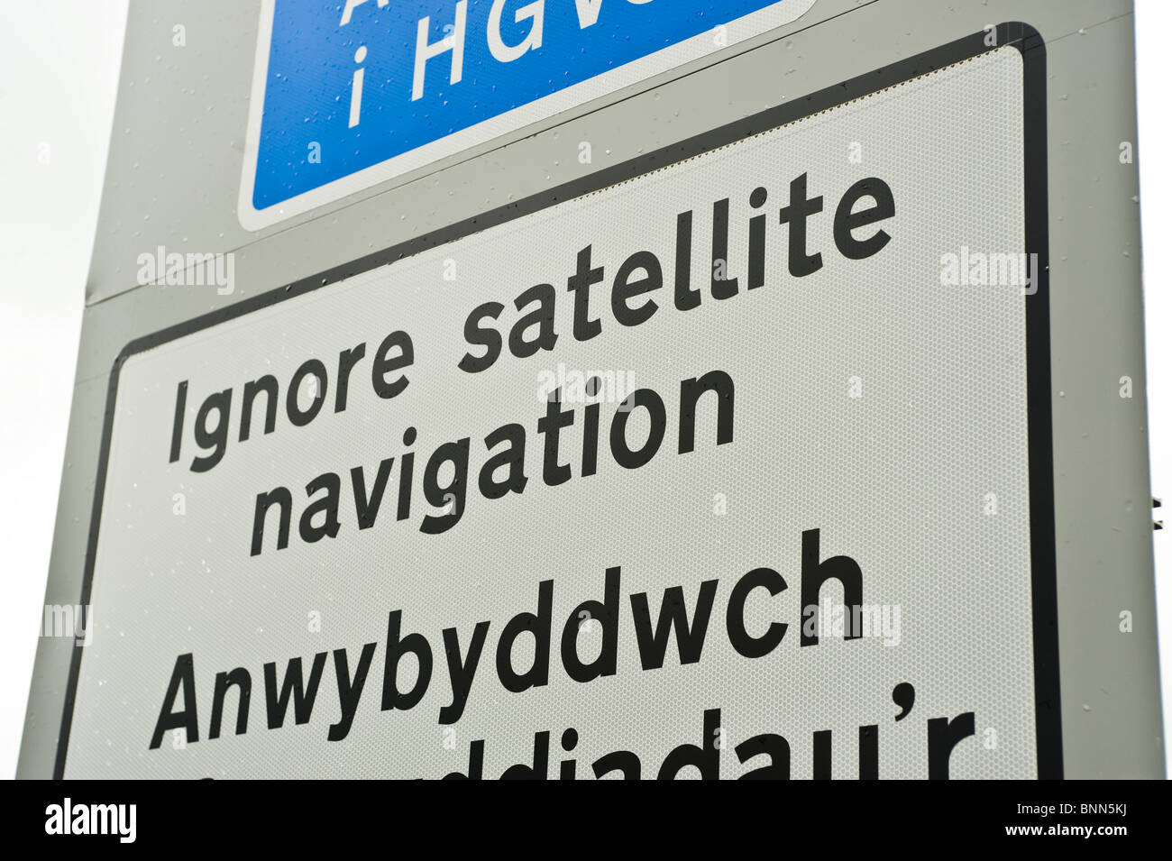 Road Sign, Ignore Satellite Navigation Stock Photo - Alamy