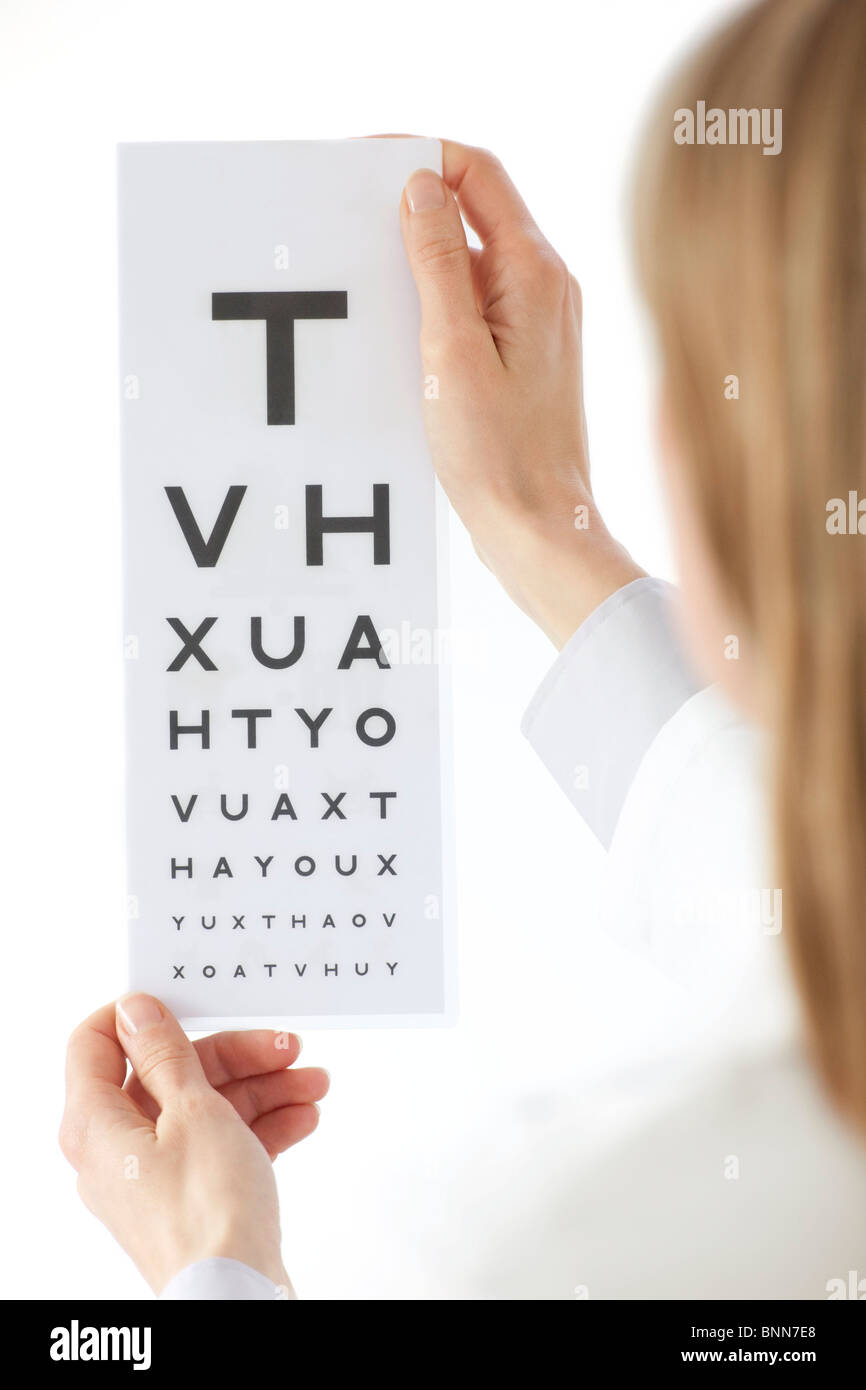 Eyesight test chart Stock Photo - Alamy