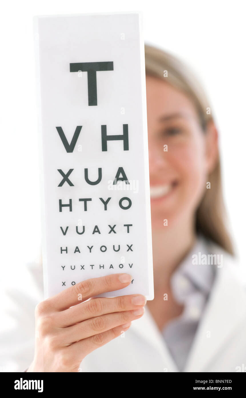 Eyesight test chart Stock Photo - Alamy