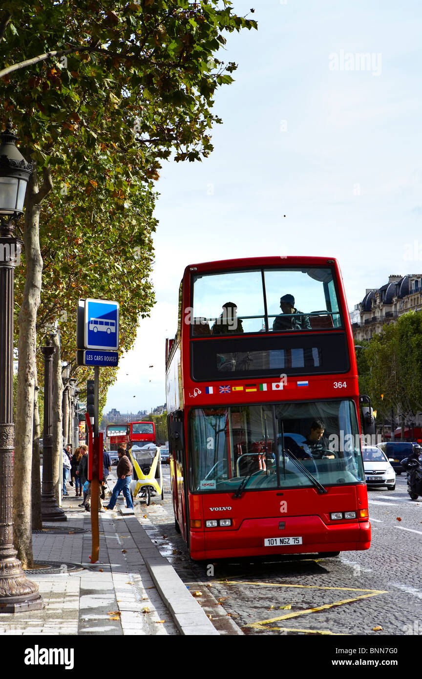 Tourist Bus in Paris, France Stock Photo - Alamy