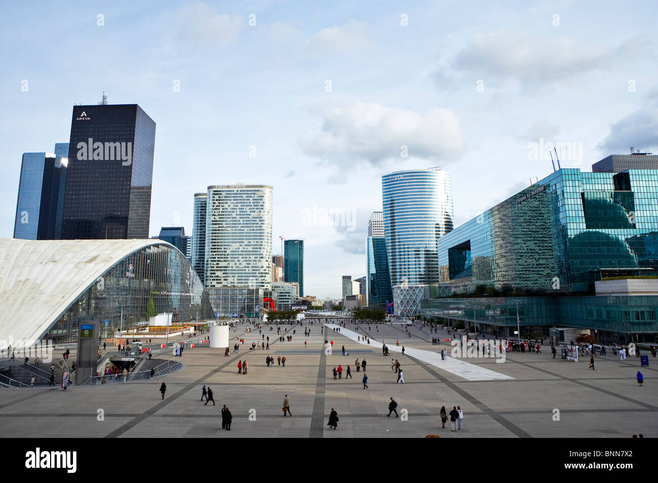 Plaza outside Arche de la Defense, France Stock Photo - Alamy