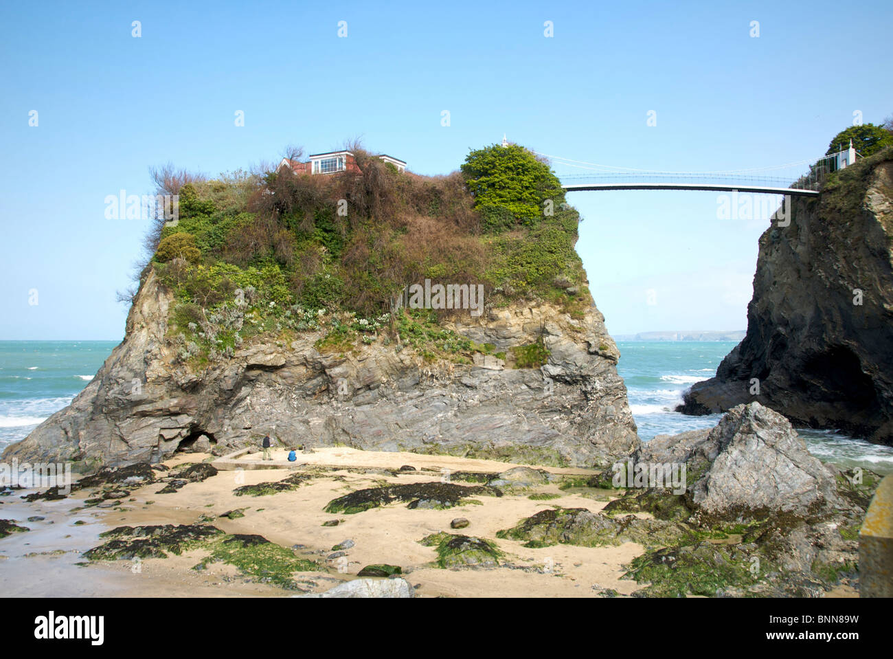 Newquay Cornwall UK Harbor Harbour Quay Beach Stock Photo - Alamy