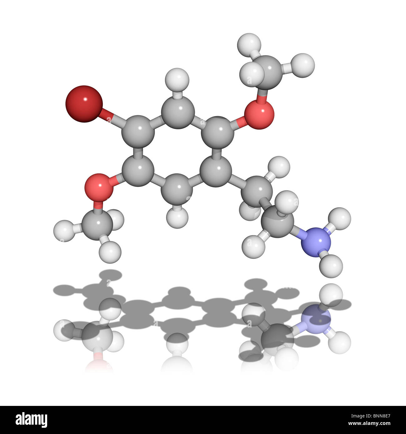 2C-B psychedelic drug, molecular model Stock Photo - Alamy