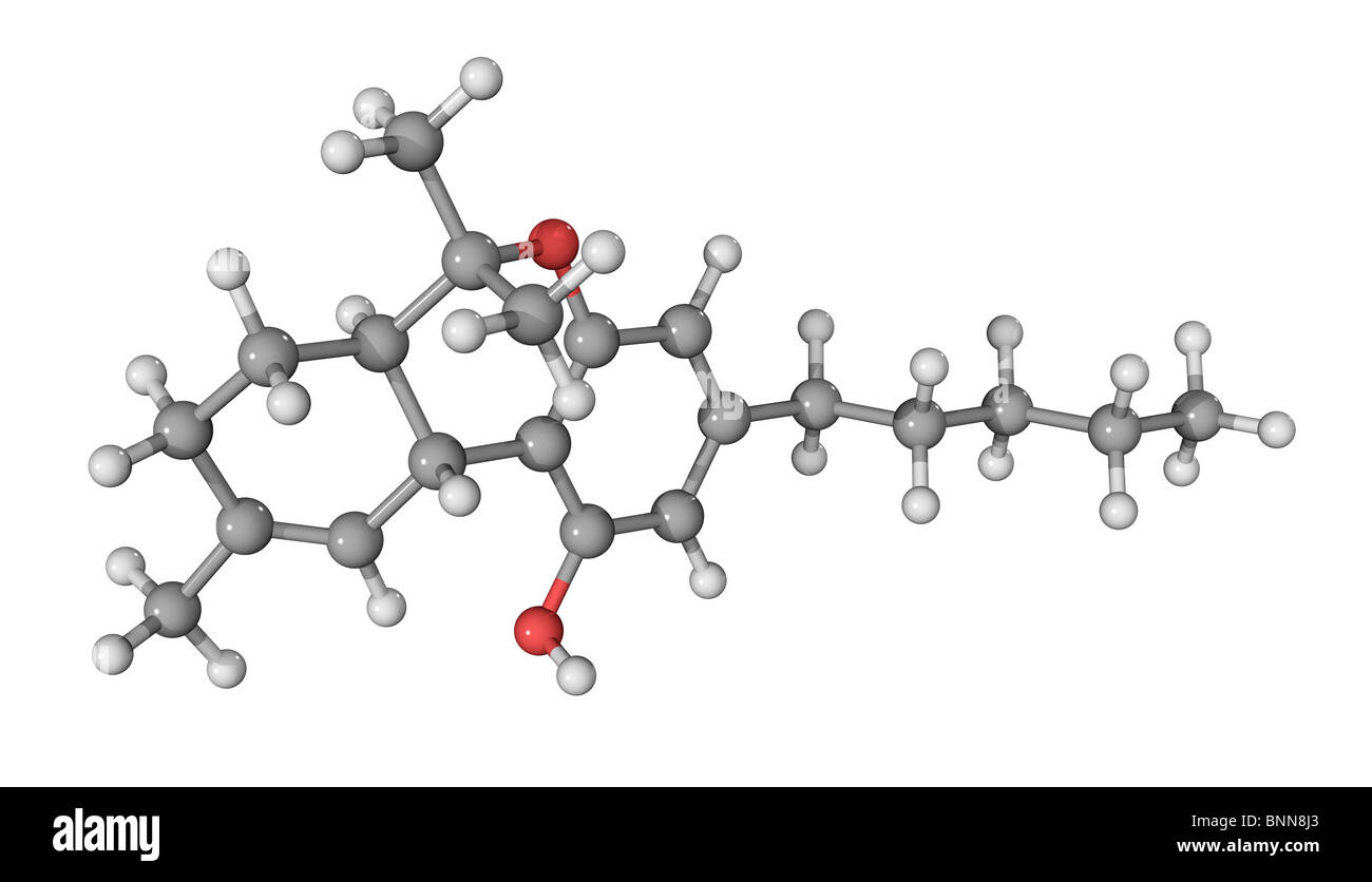 THC drug molecule Stock Photo - Alamy