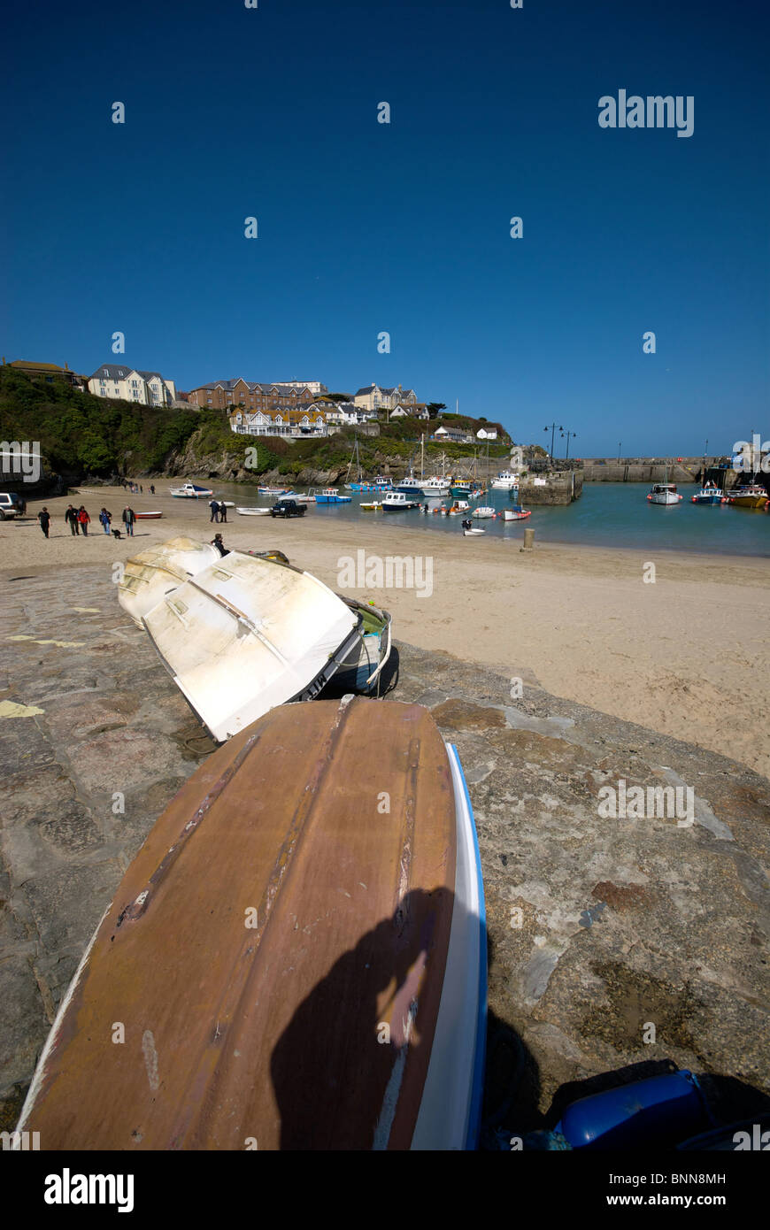Newquay Cornwall UK Harbor Harbour Quay Beach Stock Photo - Alamy