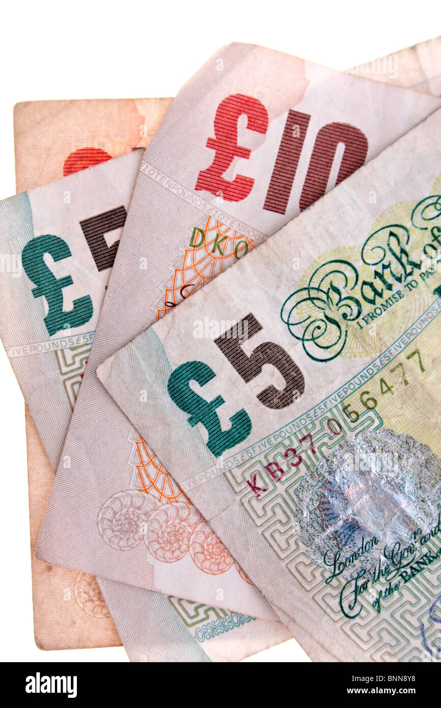 UK bank notes close up Stock Photo - Alamy