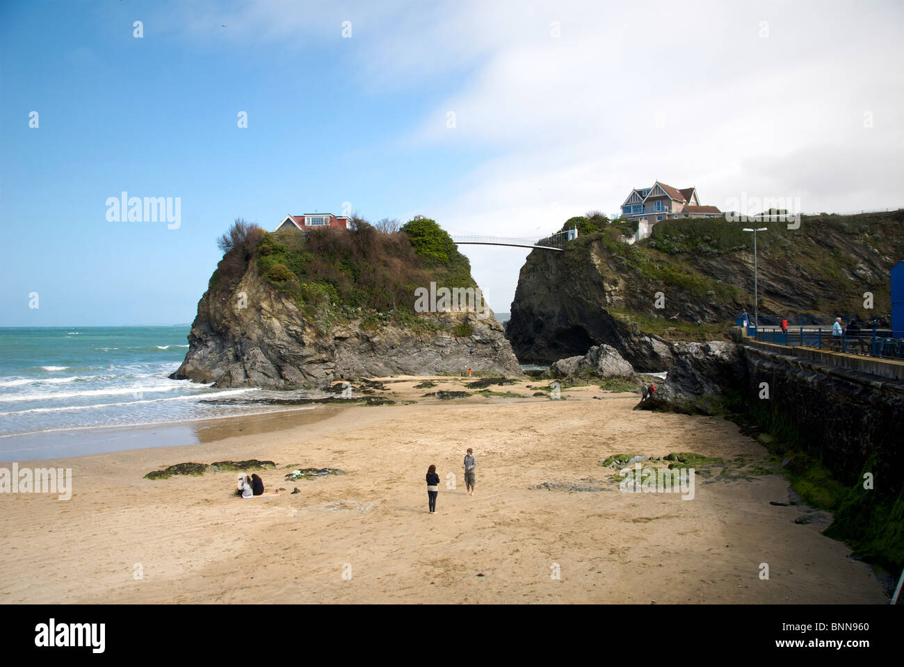 Newquay Cornwall UK Harbor Harbour Quay Beach Stock Photo - Alamy
