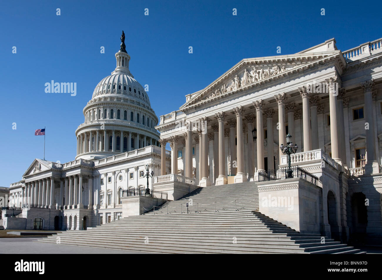 USA United States of America Washington DC place columns Classicistic ...