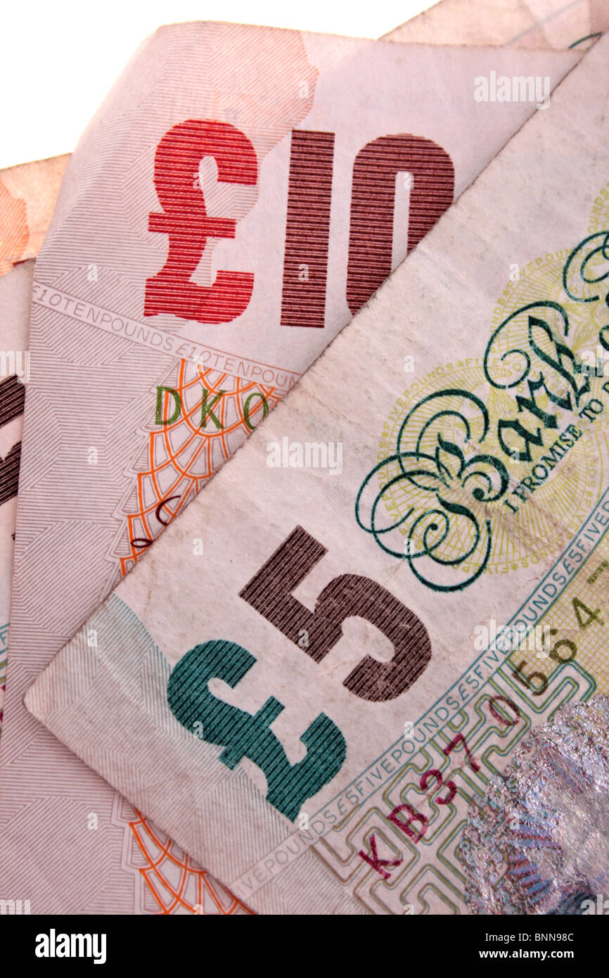 UK bank notes close up Stock Photo - Alamy