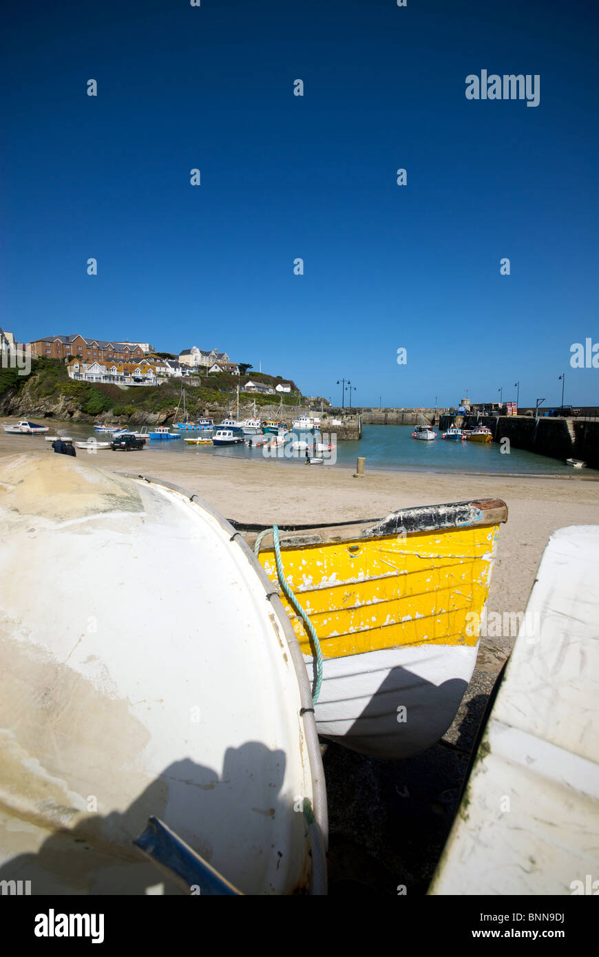 Newquay Cornwall UK Harbor Harbour Quay Beach Stock Photo - Alamy