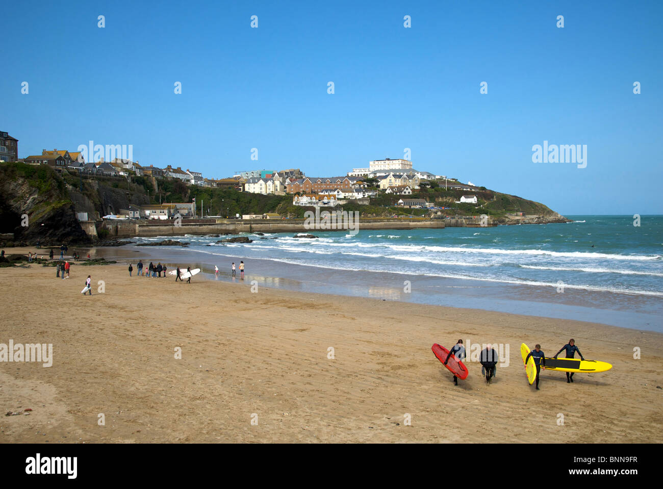 Newquay Cornwall UK Harbor Harbour Quay Beach Stock Photo - Alamy