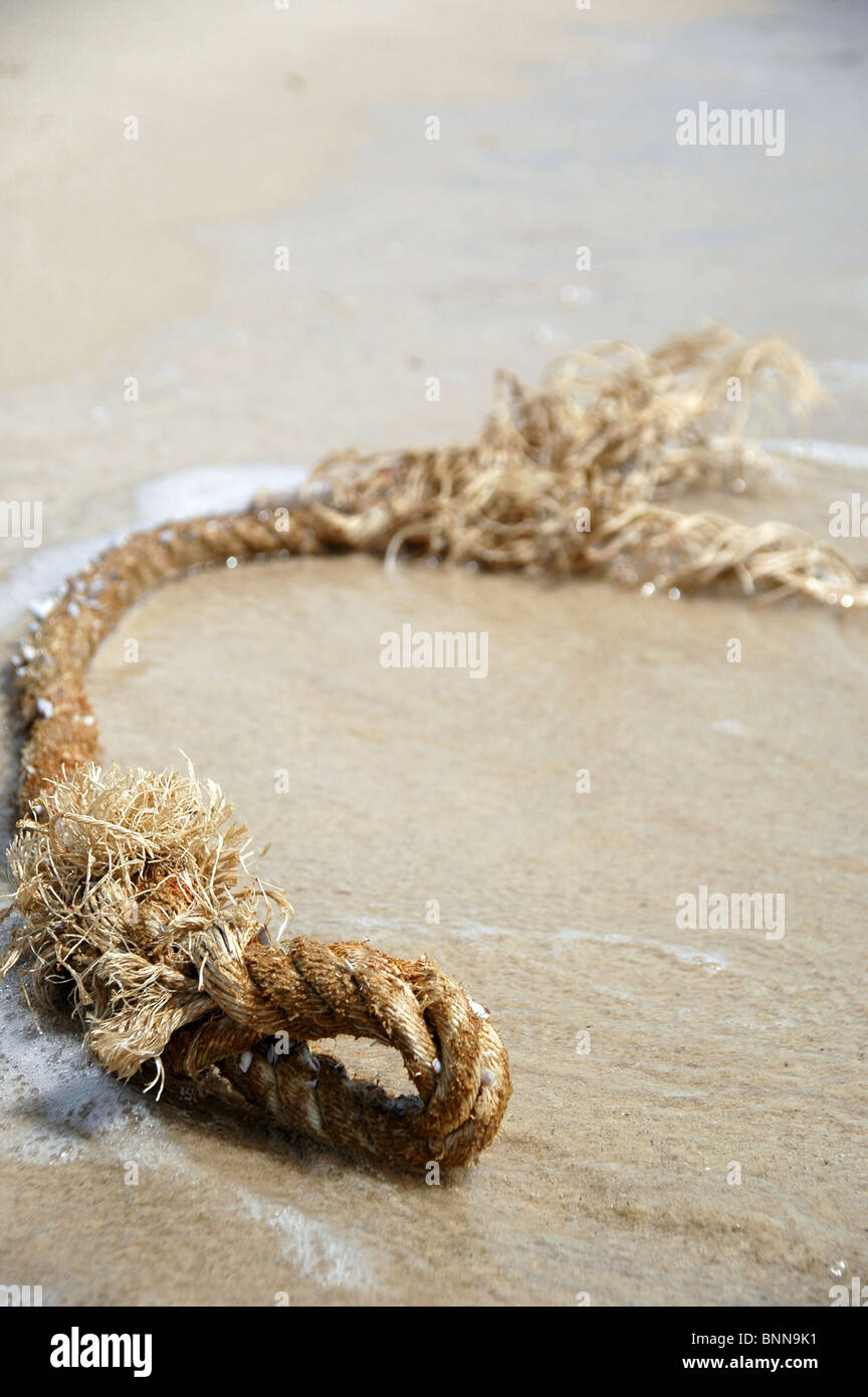 Beach and rope Stock Photo - Alamy