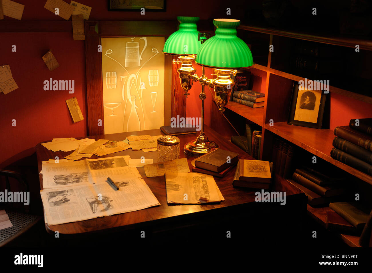 Mark Twain's study Mark Twain House Interior Hartford Connecticut USA ...