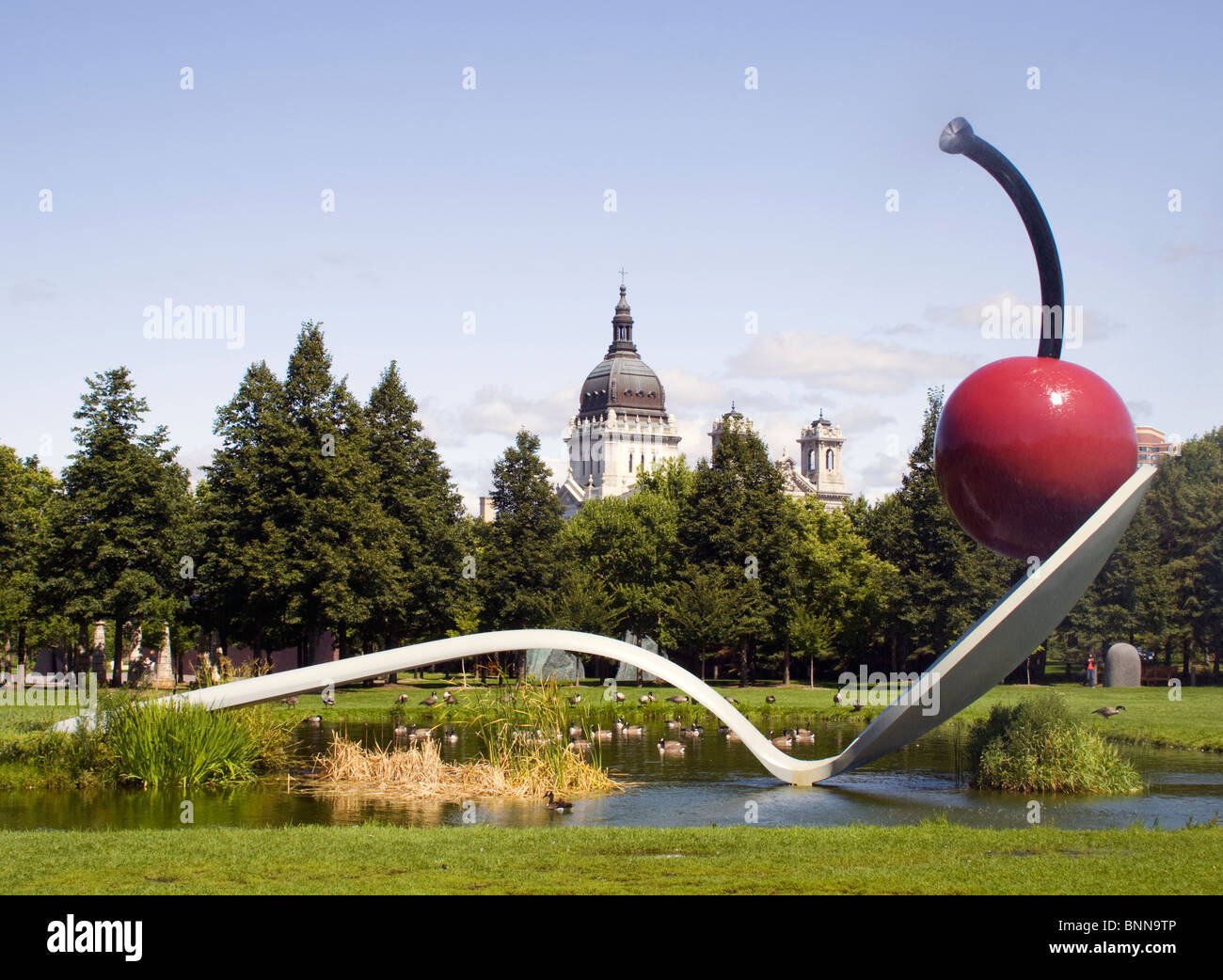 The Spoonbridge and Cherry sculpture in Minneapolis, Minnesota is an ...