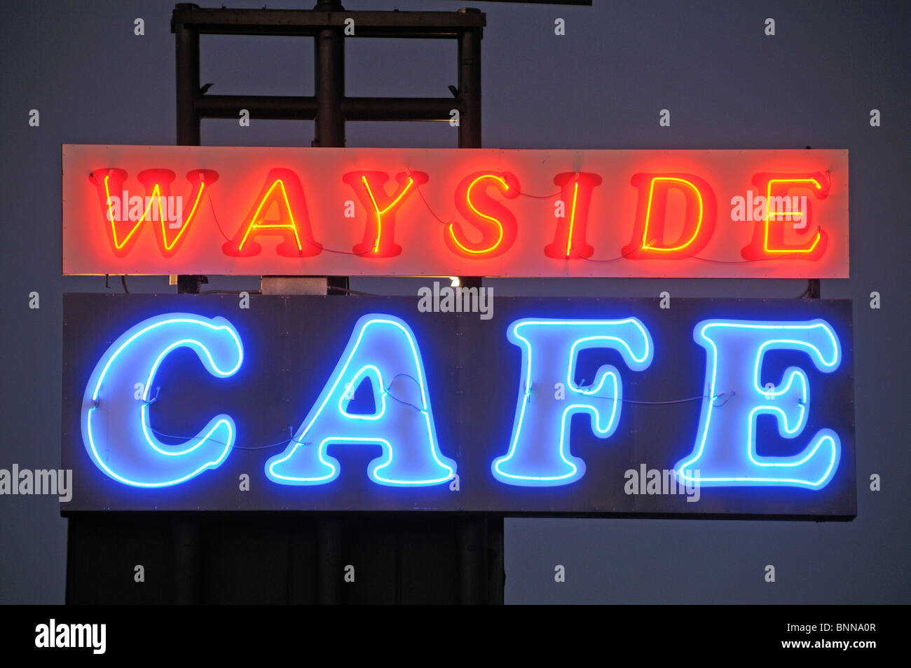 Wayside Cafe dusk night Rupert Idaho USA America United States of ...