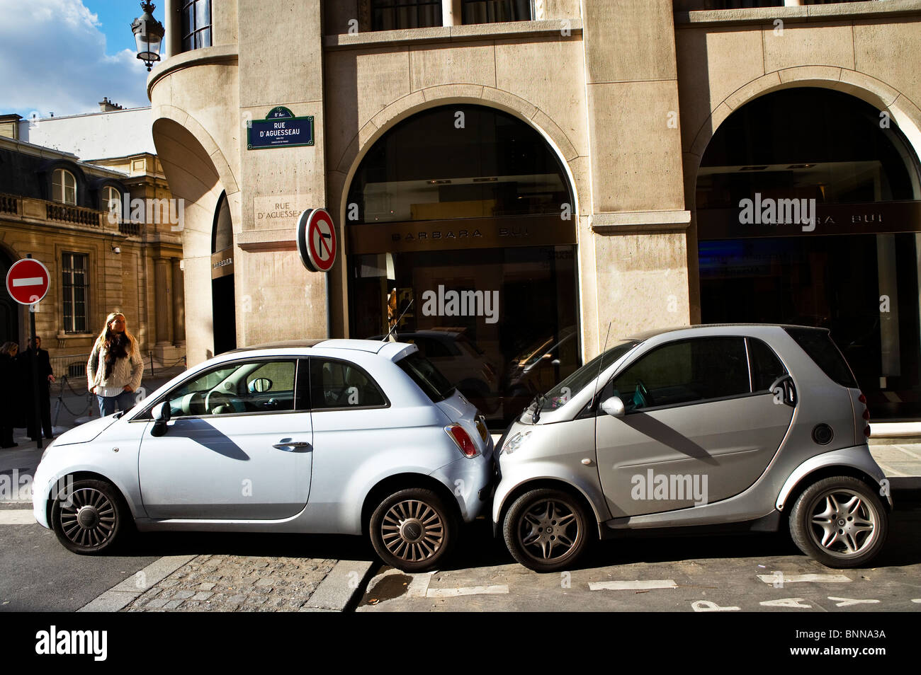 Car Parking at Paris Street Stock Photo - Alamy