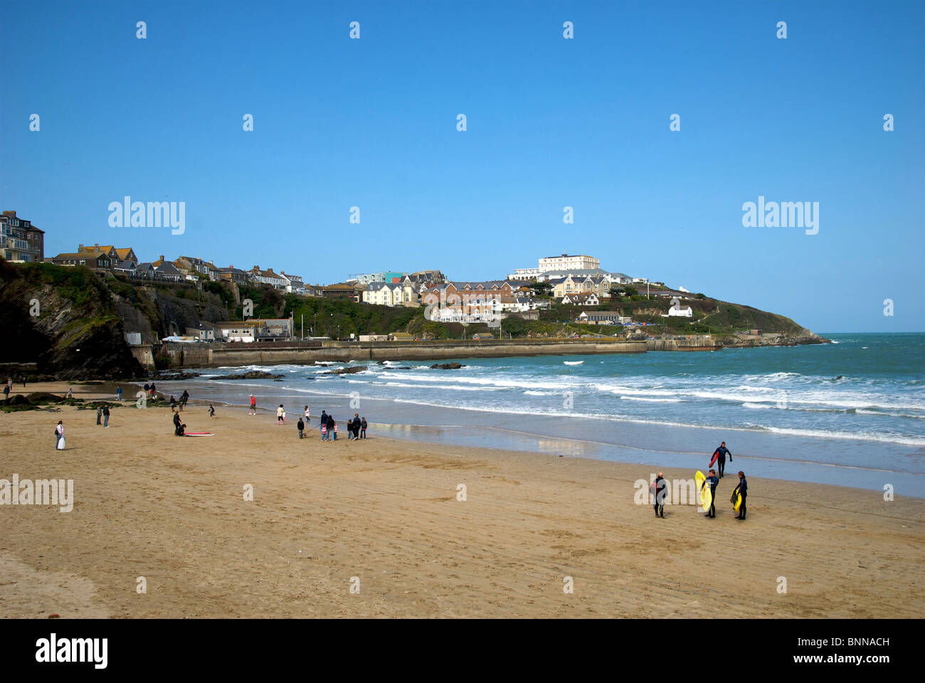 Newquay Cornwall UK Harbor Harbour Quay Beach Stock Photo - Alamy