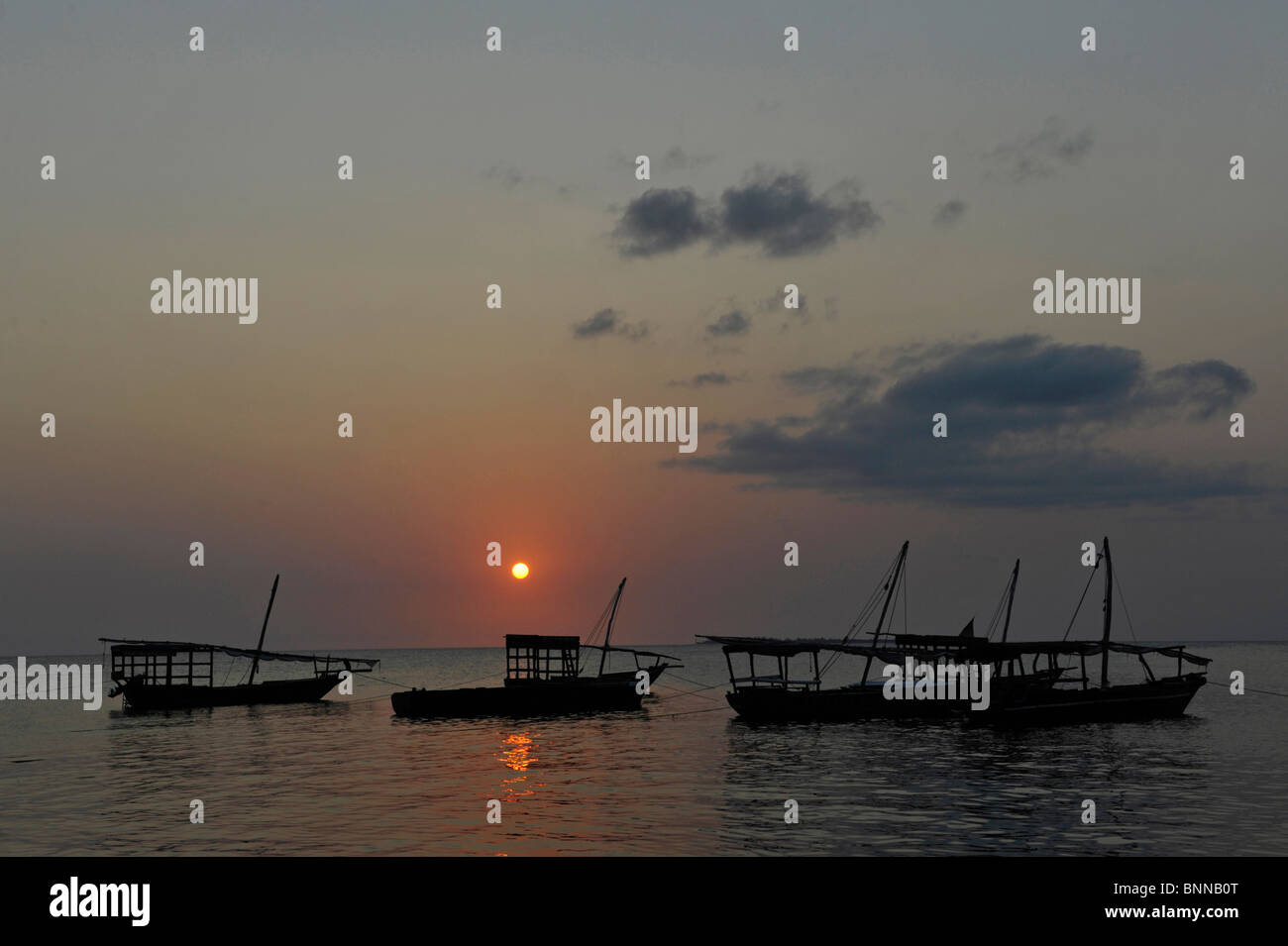 Africa Tanzania Tanzania Zanzibar Stone Town Stonetown boats sundown ...