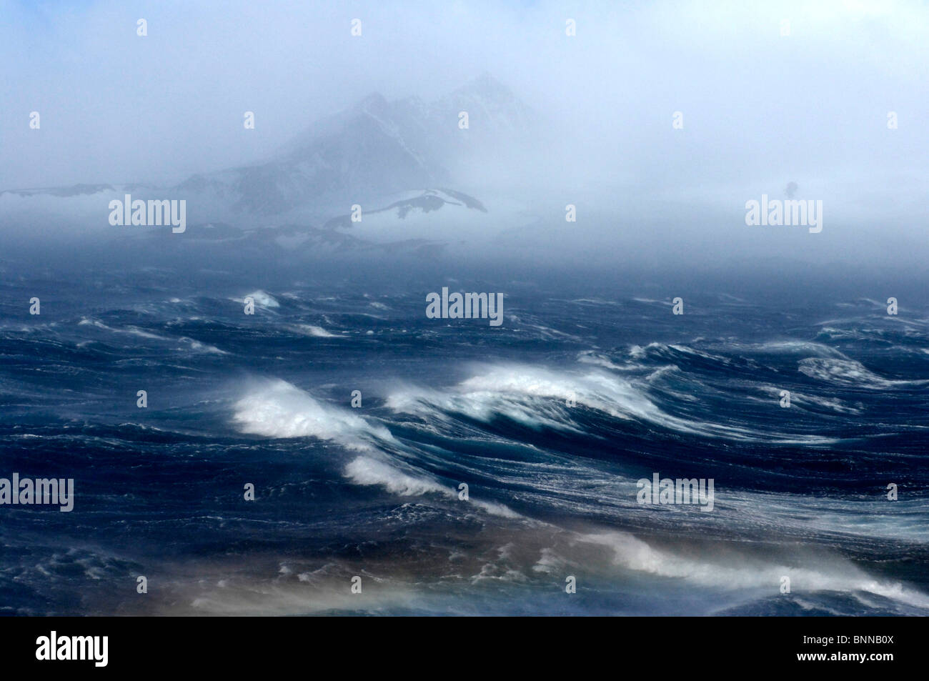 Antarctic Antarctica hurricane storm waves foam Stock Photo - Alamy