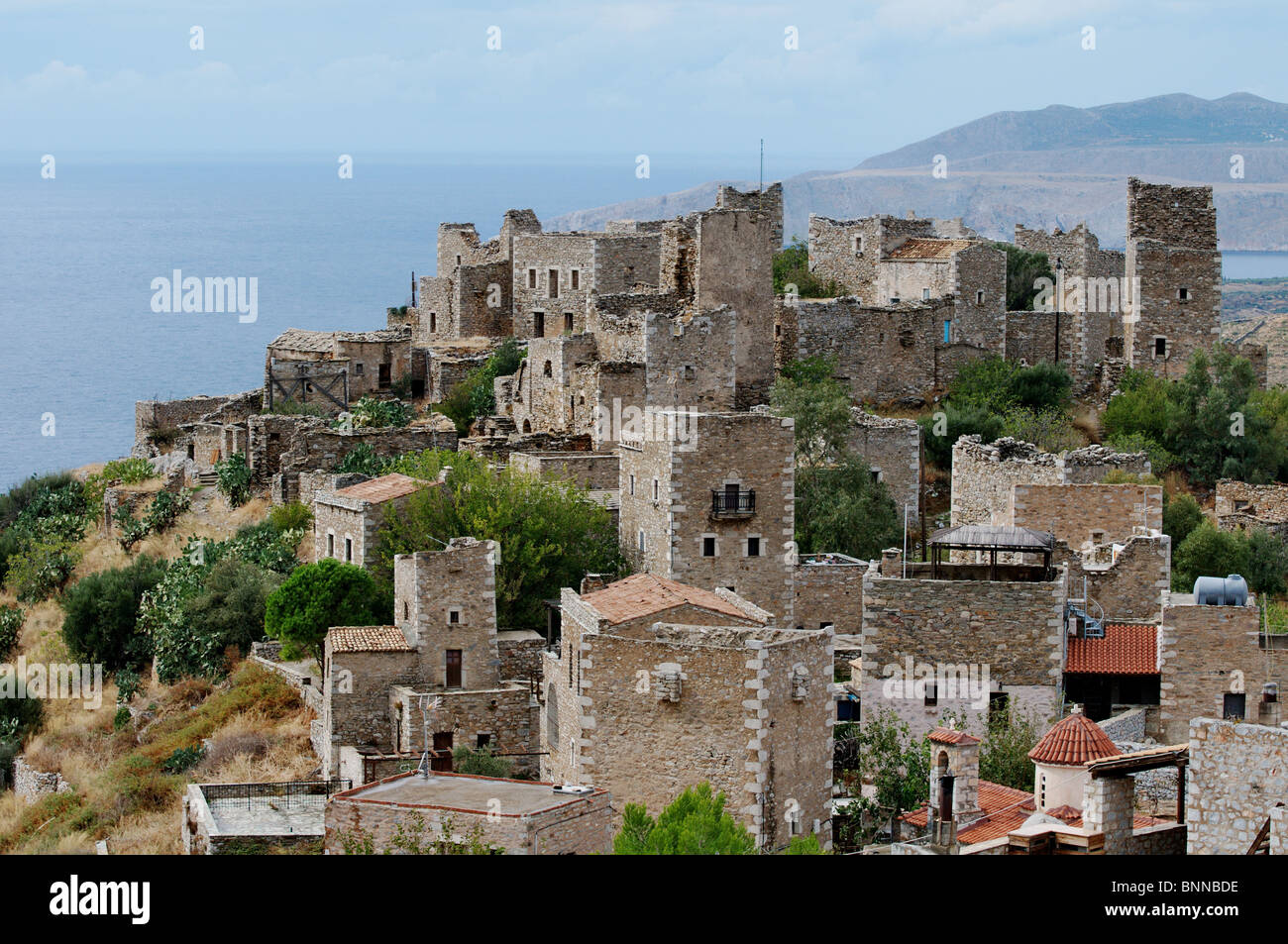 peel defense tower fortified village tower towers fortress ruin Vathia ...