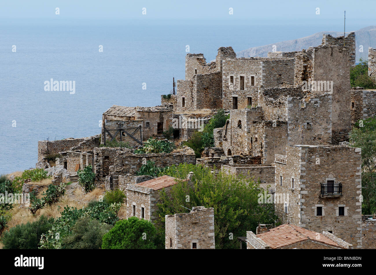 peel defense tower fortified village tower towers fortress ruin Vathia ...