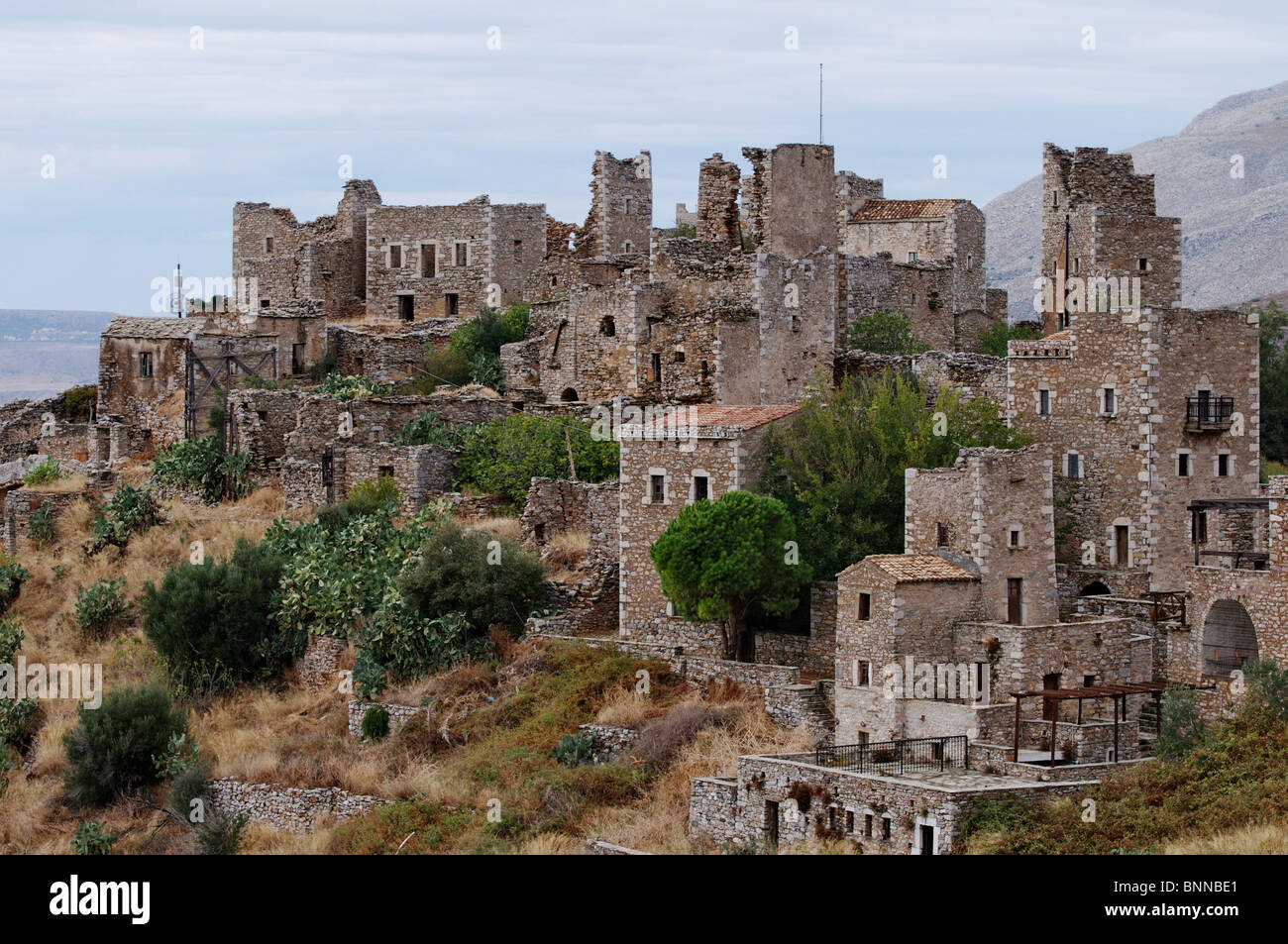 peel defense tower fortified village tower towers fortress ruin Vathia ...