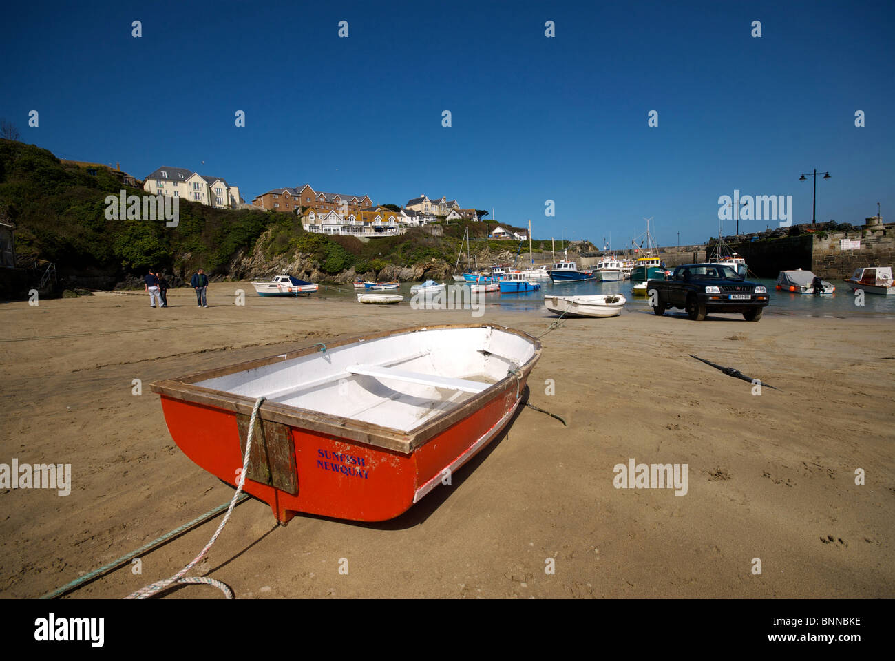 Newquay Cornwall UK Harbor Harbour Quay Beach Stock Photo - Alamy