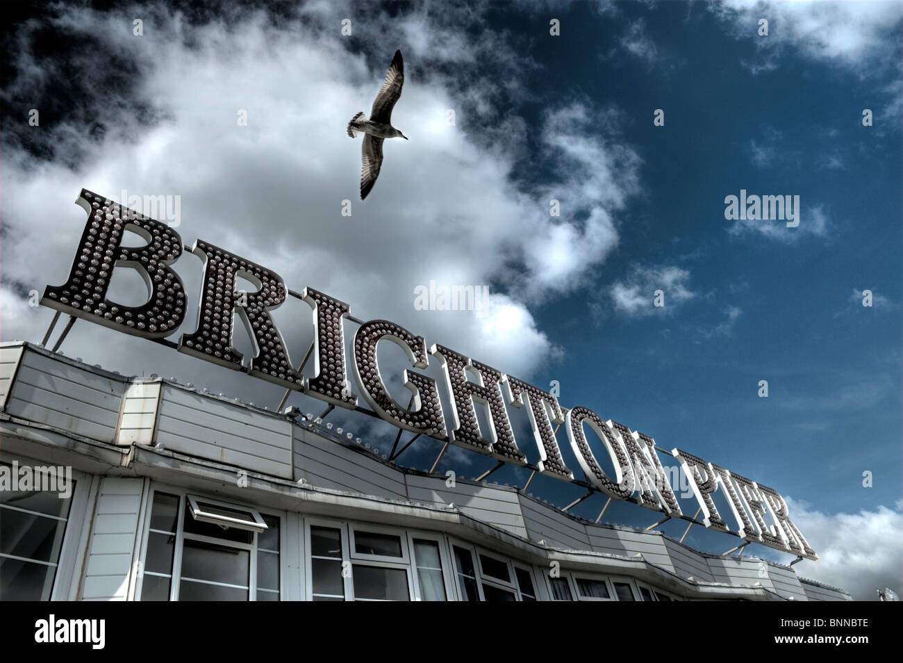 Brighton palace pier sign hi-res stock photography and images - Alamy