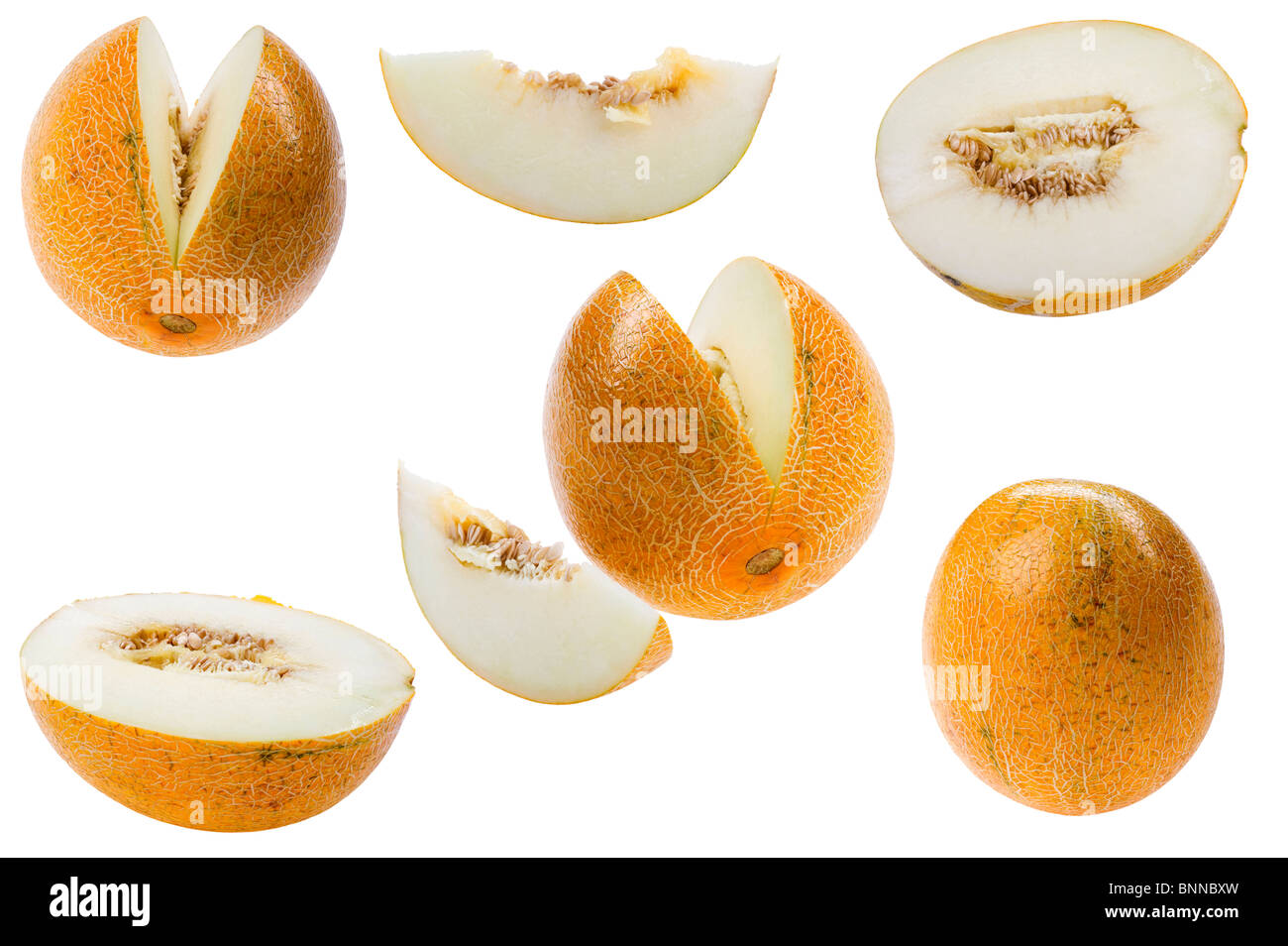 object on white - food melon close up Stock Photo - Alamy