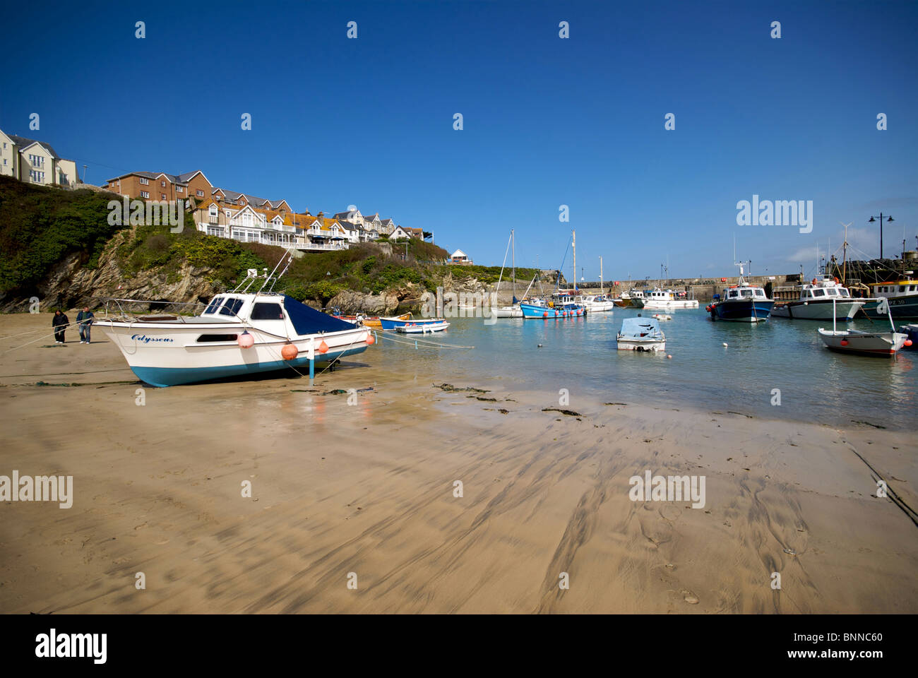Newquay Cornwall UK Harbor Harbour Quay Beach Stock Photo - Alamy