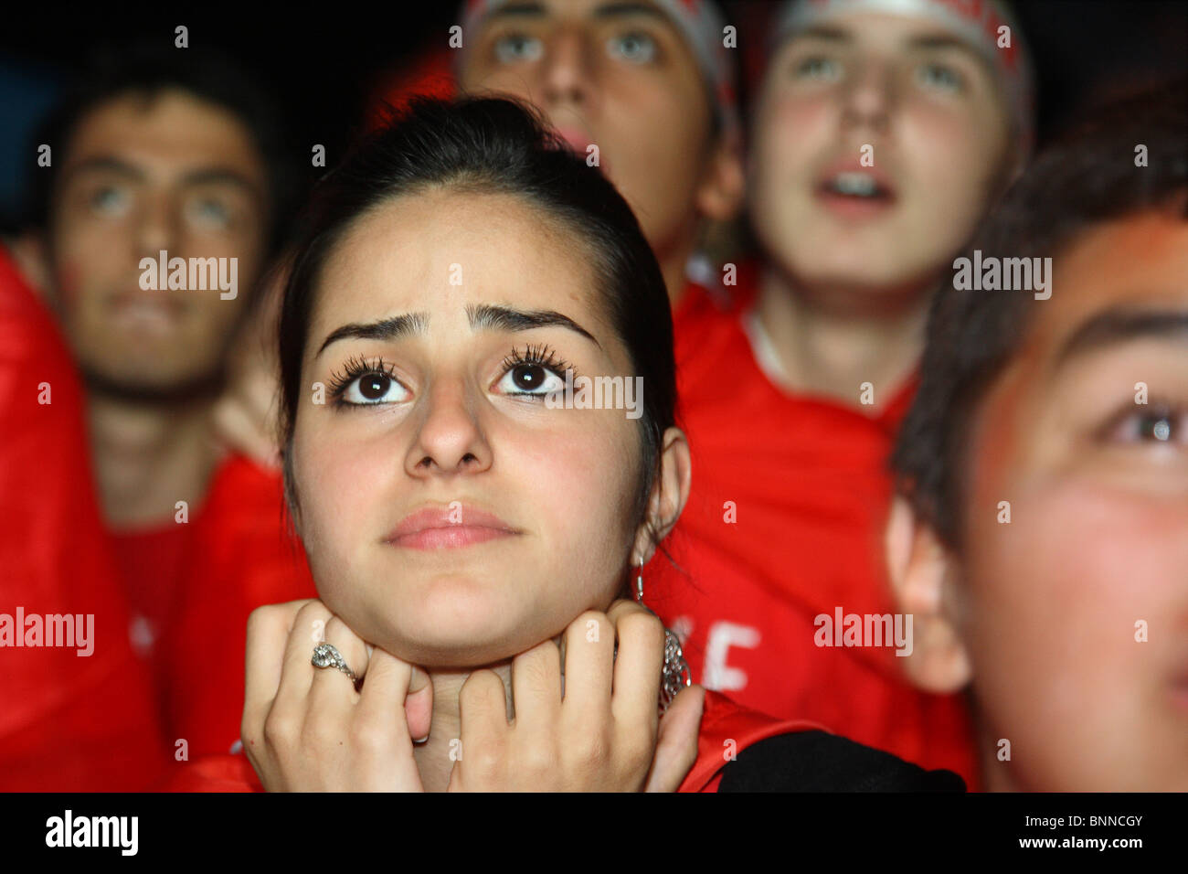 Turkish fans during the European Championship semi-final, Berlin ...