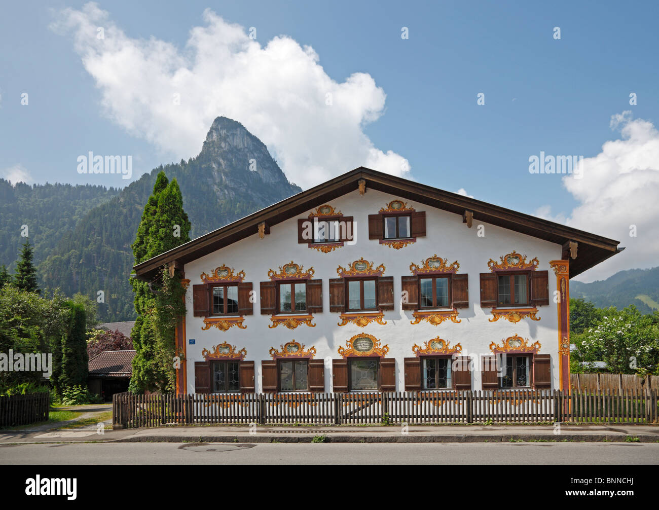 One of the famous murals in Oberammergau, Germany Stock Photo - Alamy