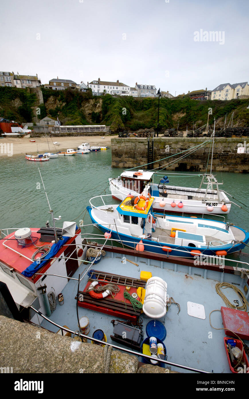 Newquay Cornwall UK Harbor Harbour Quay Beach Stock Photo - Alamy