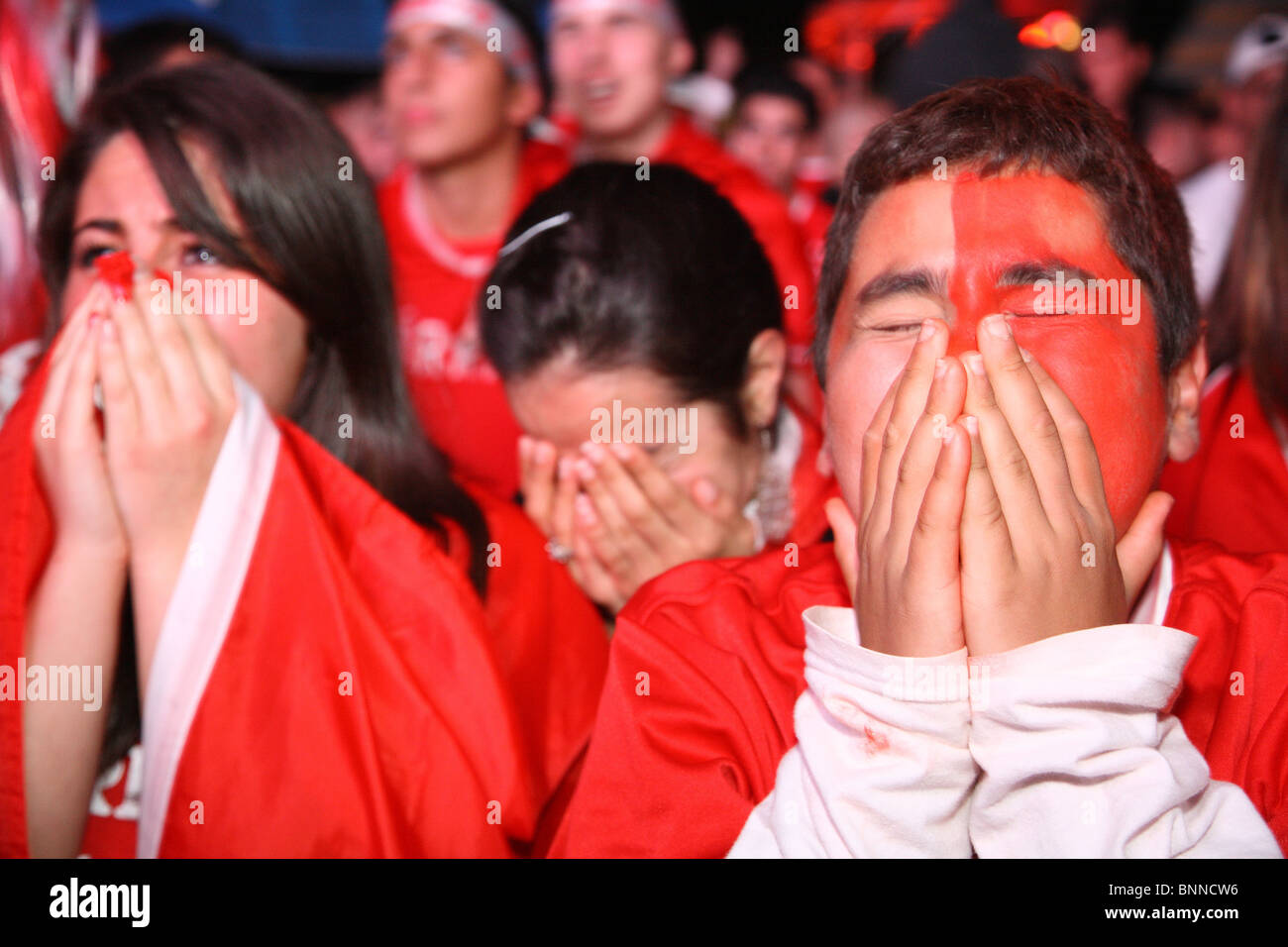 Turkish fans during the European Championship semi-final, Berlin ...