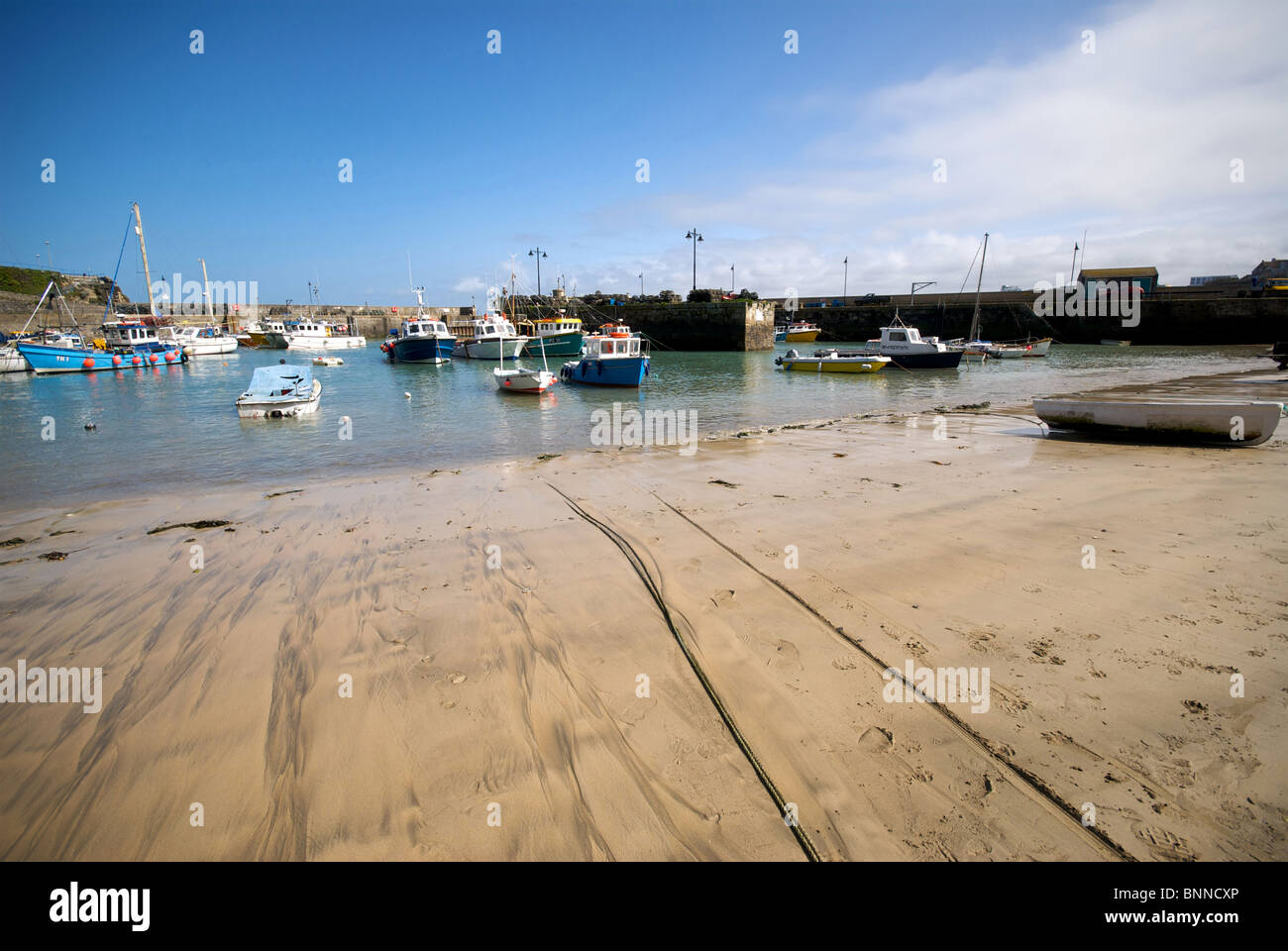 Newquay Cornwall UK Harbor Harbour Quay Beach Stock Photo - Alamy