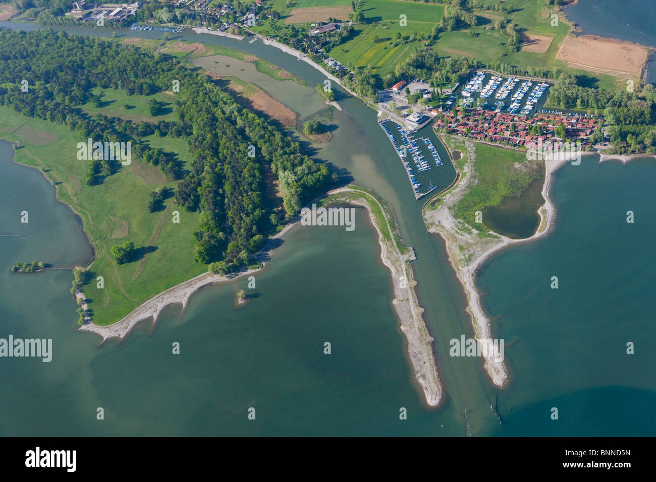 old Rhine Lake of Constance scenery Switzerland swiss Alps mountains ...