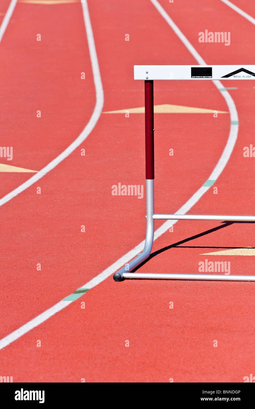 Track and Field and hurdle Stock Photo - Alamy
