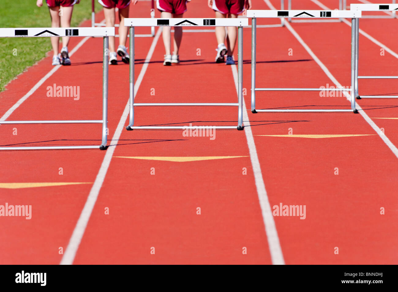 Hurdles on a track team hi-res stock photography and images - Alamy