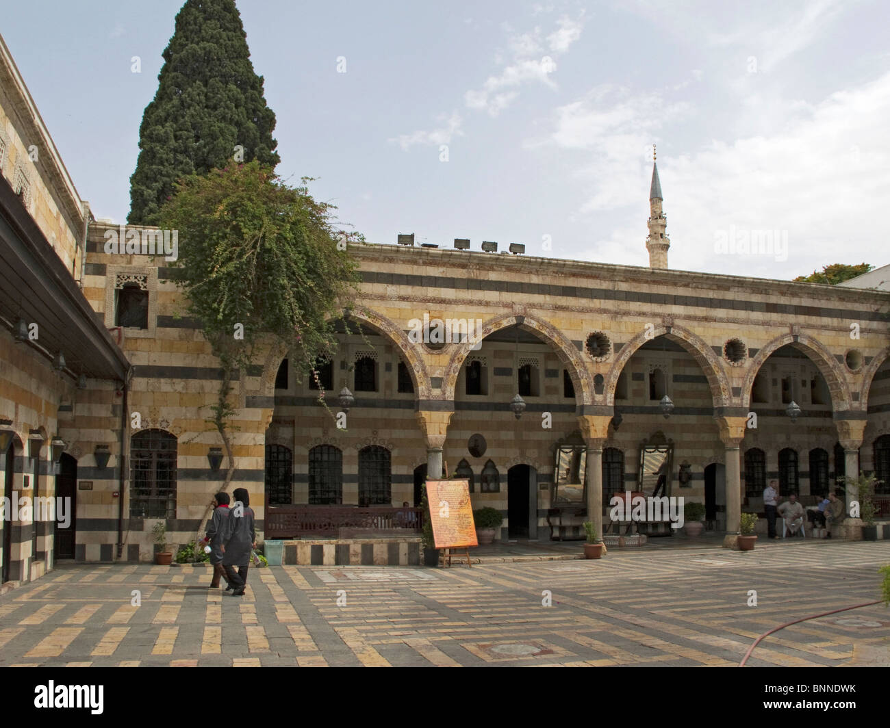 Damascus Syria Al Azem palace courtyard Stock Photo - Alamy
