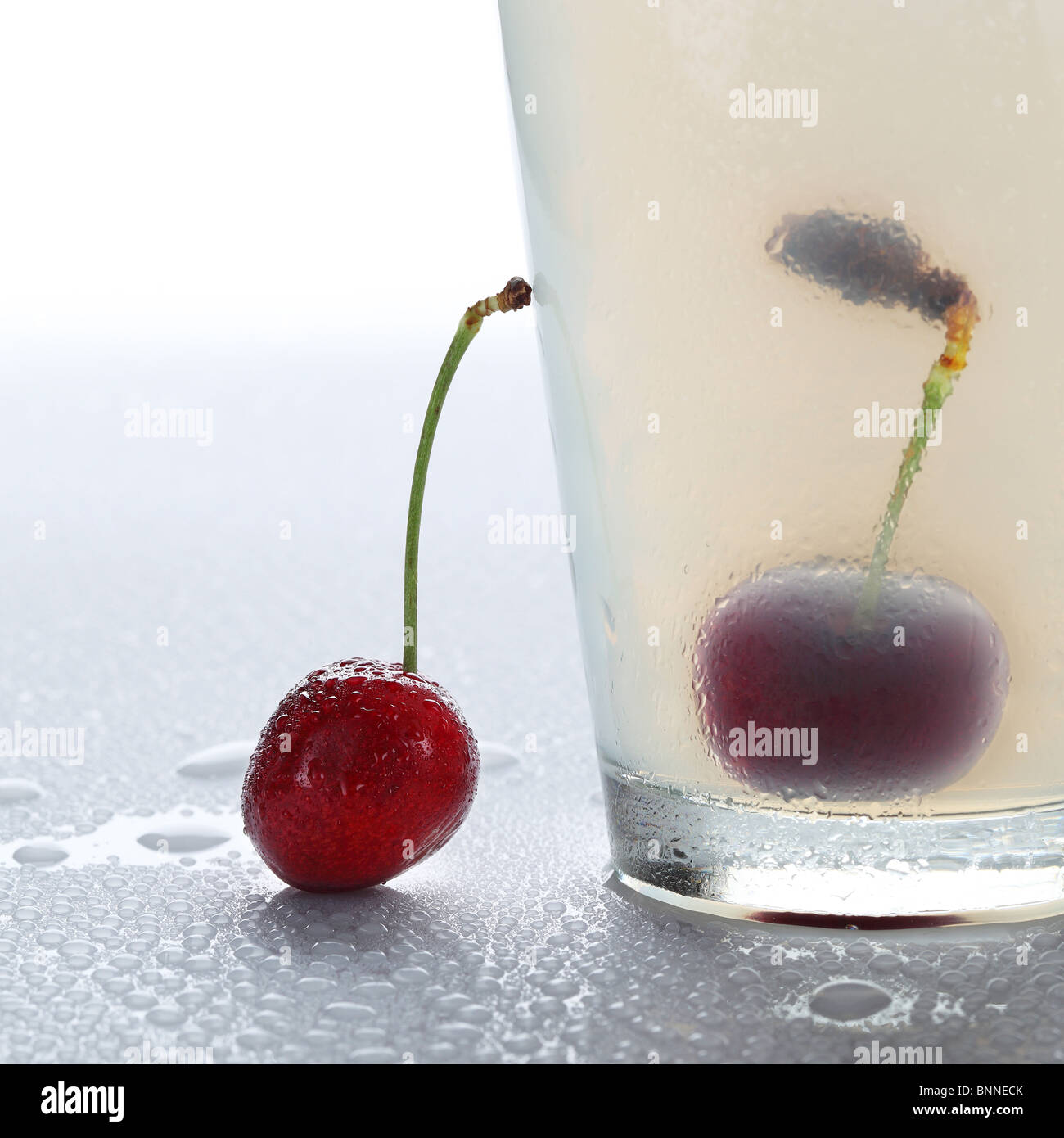 Cherry juice cocktail Stock Photo - Alamy