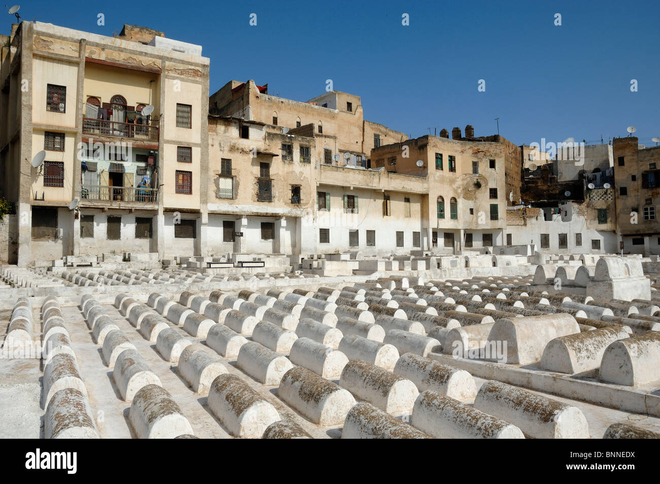 Jewish Tombs, Cemetery & Houses in the Jewish Quarter or Ghetto, Mellah ...