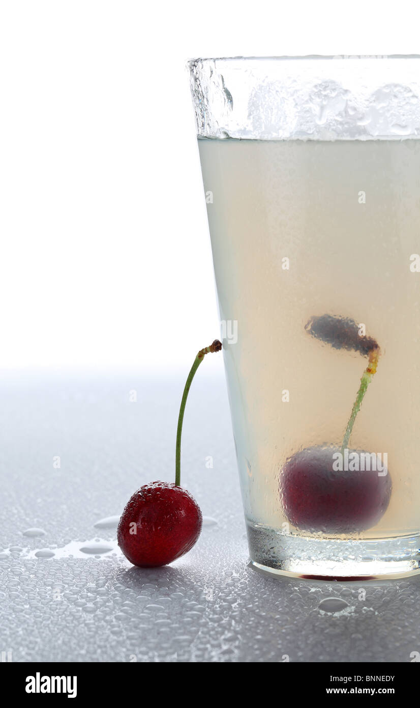 Cherry juice cocktail Stock Photo - Alamy