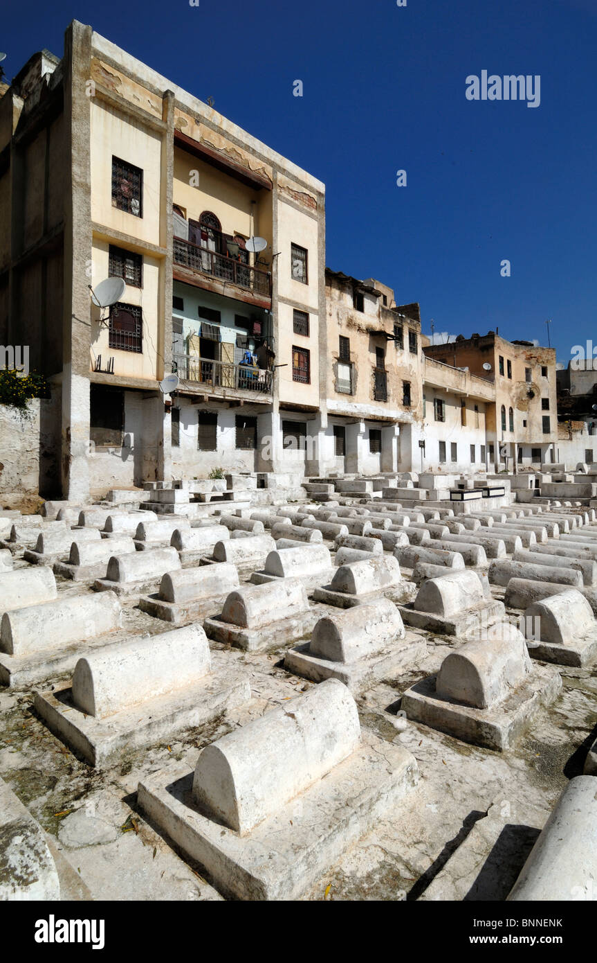 Jewish Cemetery, Houses & Quarter or Ghetto, Mellahof Fez, Fez, Morocco ...