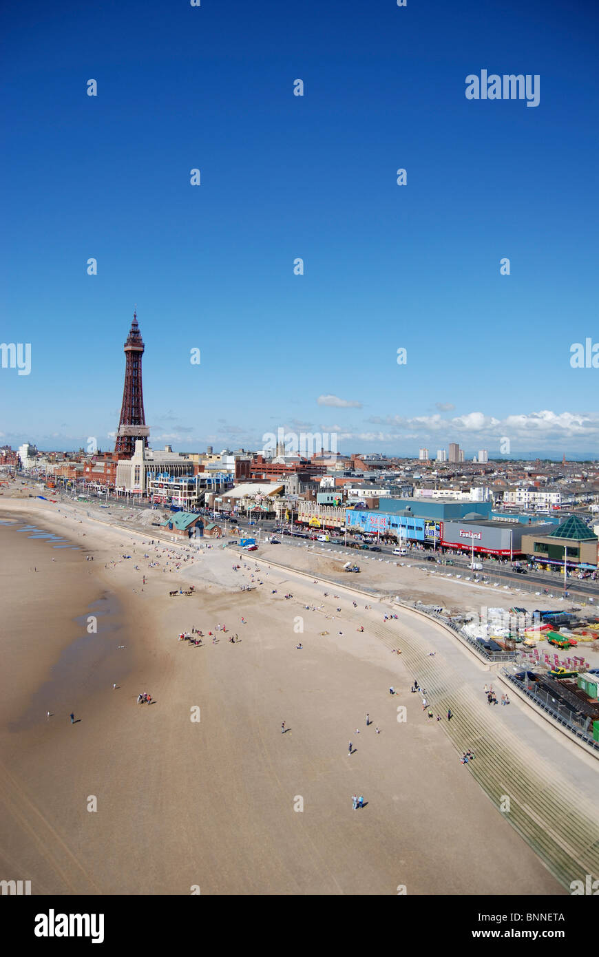Blackpool tower and beach Stock Photo - Alamy