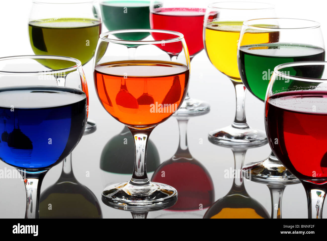 wine glasses colour Stock Photo - Alamy