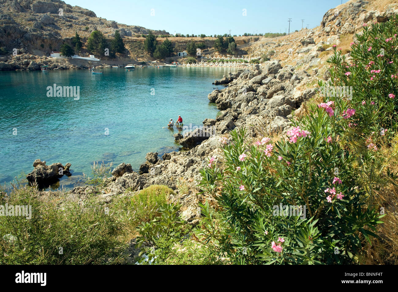 St Paul's Bay, Agios Pavlos, Lindos, Rhodes island, Greece Stock Photo - Alamy