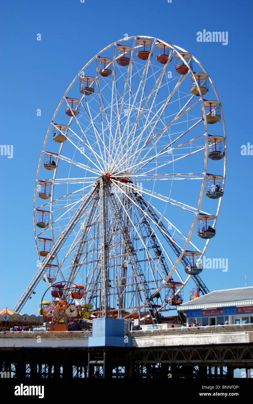 Big wheel on Blackpool pier Stock Photo - Alamy
