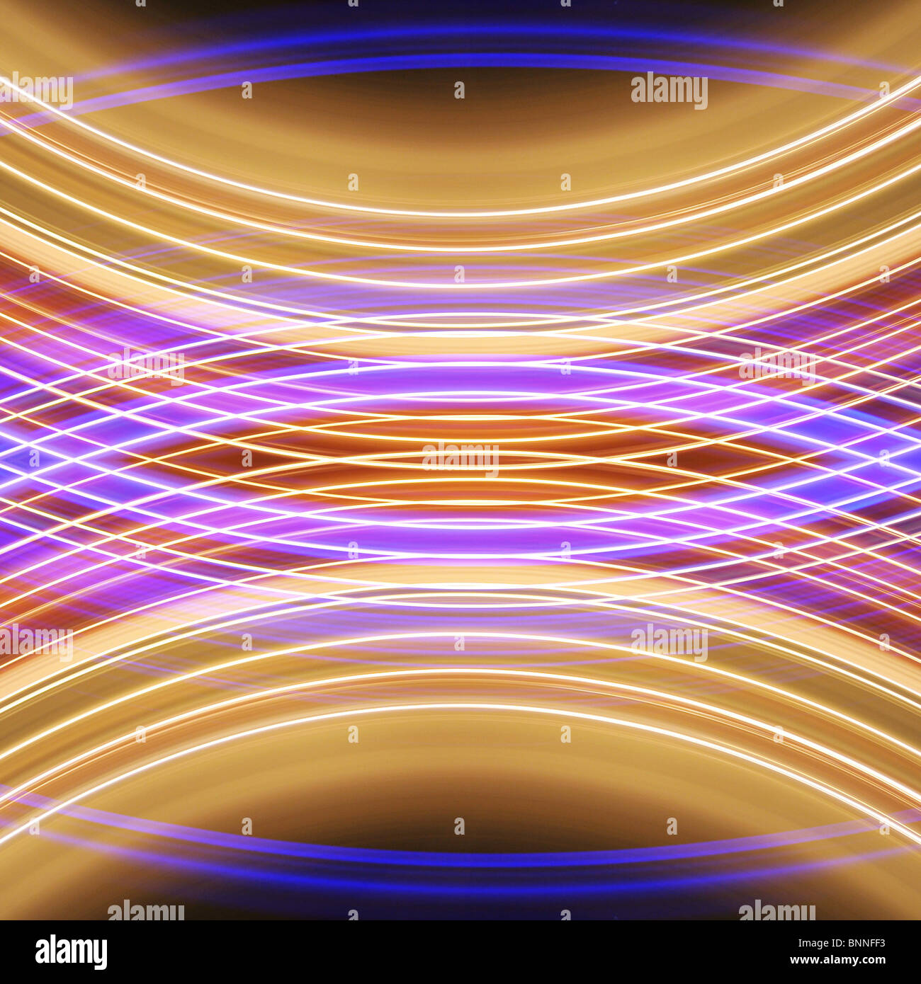 Abstract background of glowing stripes of streaks of light bands in a ...