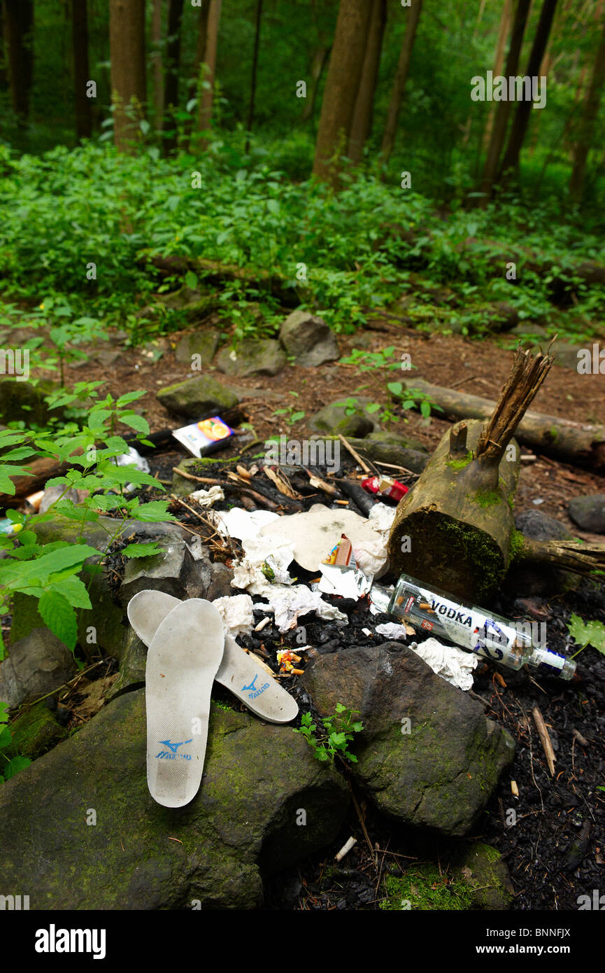 waste in the forest Stock Photo - Alamy